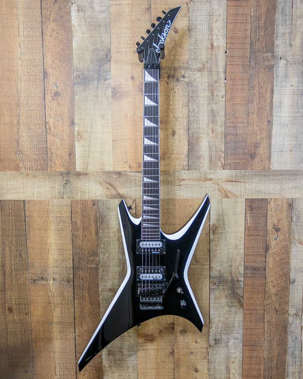 Jackson JS32 Warrior Black w/ White Bevels - Boothe Music