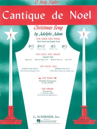 Cantique de Noël Piano Solo - Boothe Music